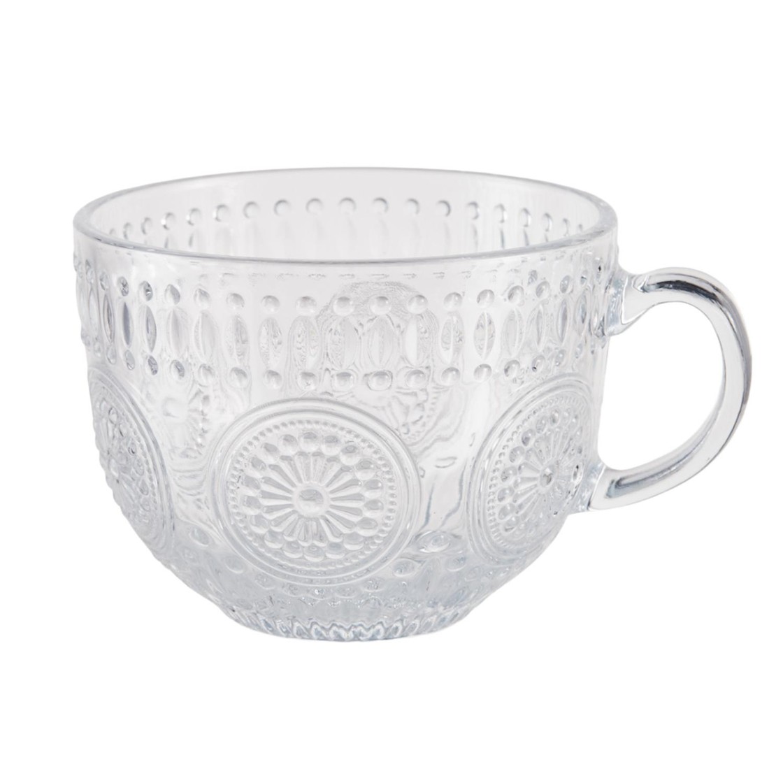 Nutmeg Home Embossed Glass Mug - Morrisons Online Groceries & Offers