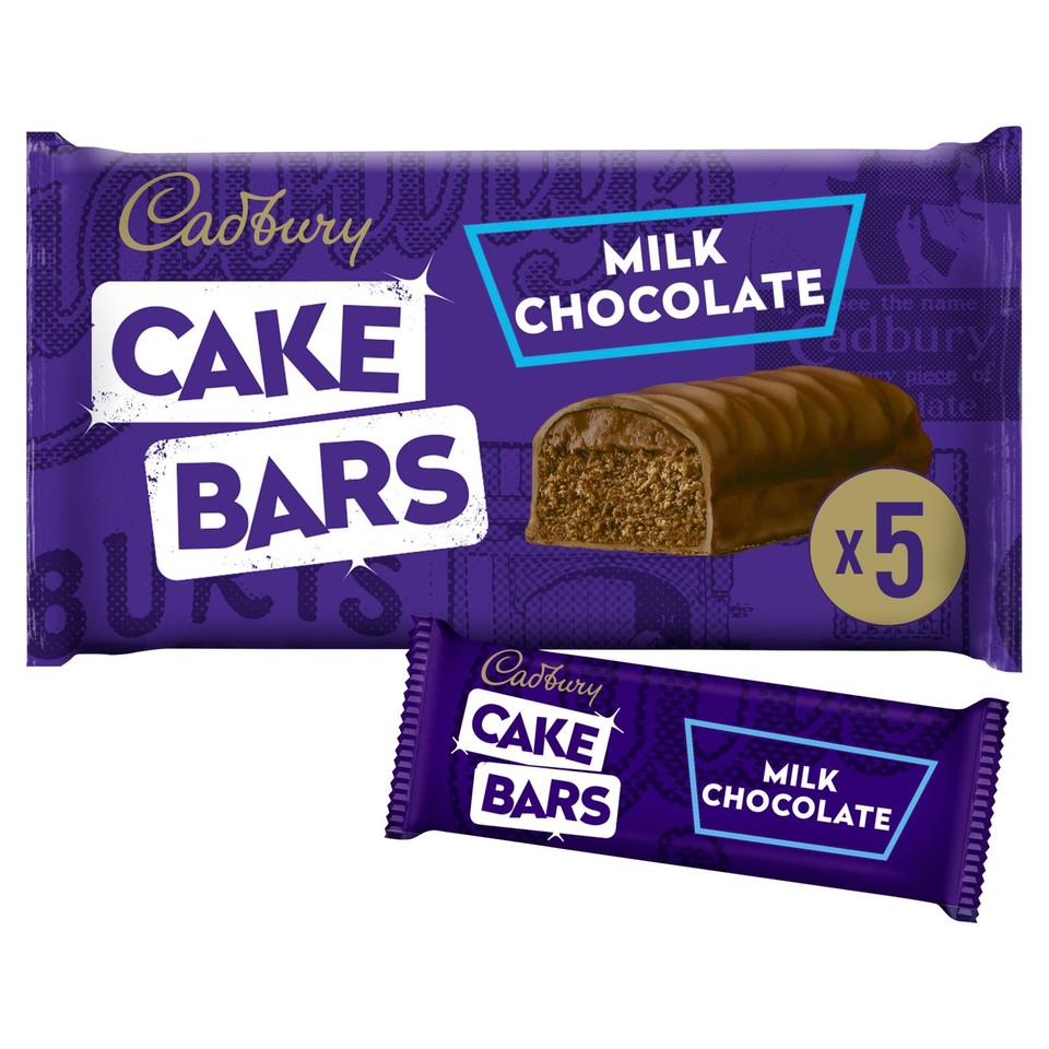 Cadbury Milk Chocolate Cake Bars Multipack Snack 5pk - Morrisons Online ...