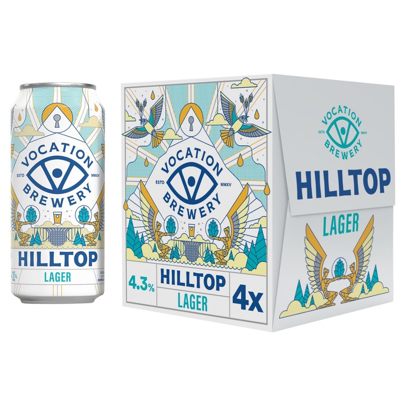 Vocation Brewery Hilltop Lager 4x440ml - Morrisons Online Groceries ...