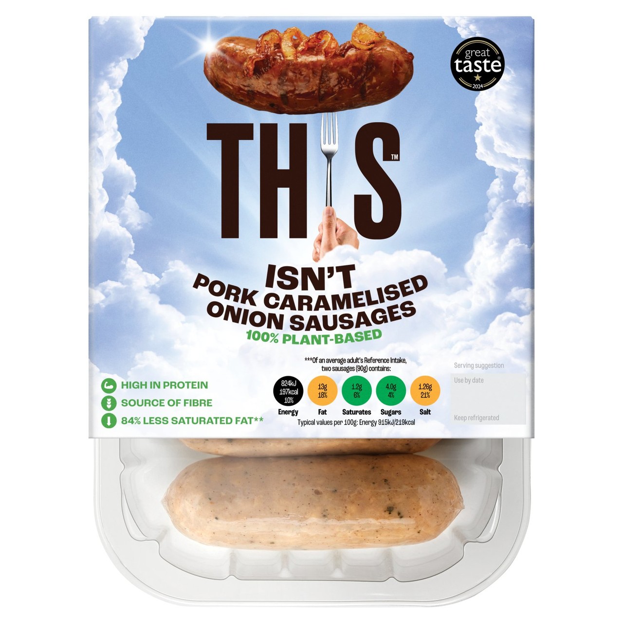 This Isn't Pork Caramelised Onion Sausages 270g - Morrisons Online Groceries & Offers