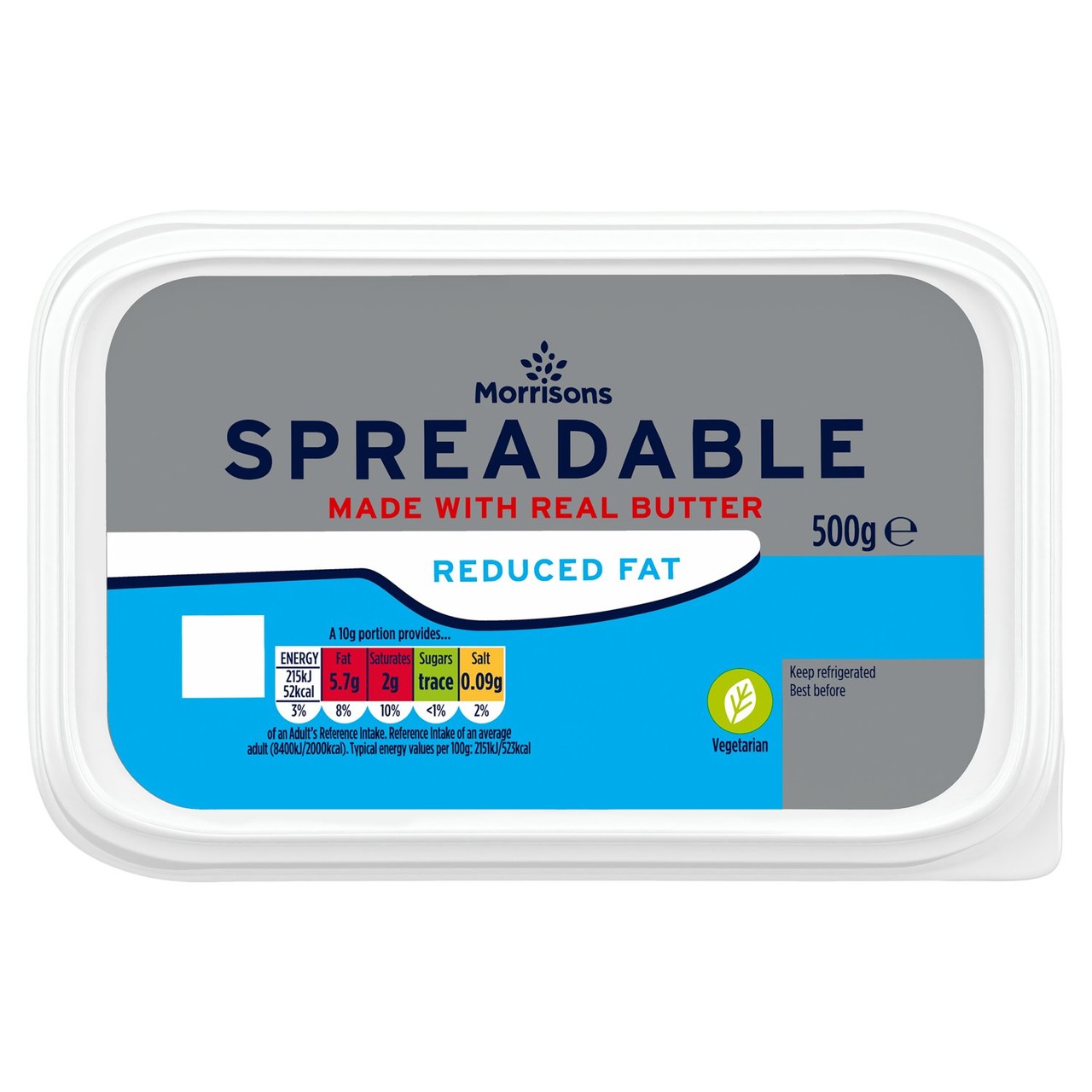 Morrisons Reduced Fat Spreadable 500g - Morrisons Online Groceries & Offers