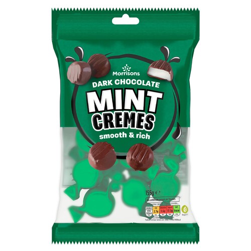 Morrisons Dark Chocolate Mint Cremes 155g - Morrisons Online Groceries ...