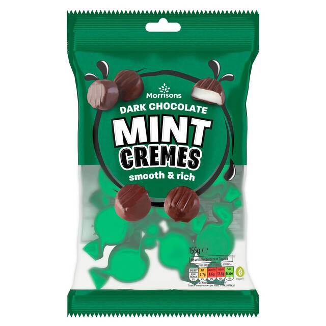 Morrisons Dark Chocolate Mint Cremes 155g - Morrisons Online Groceries ...