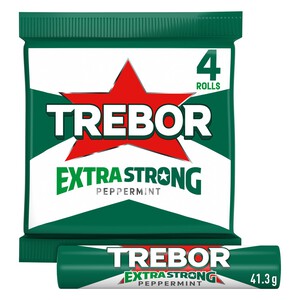 Trebor Extra Strong Peppermint Mints 4 Pack Multipack - Morrisons ...