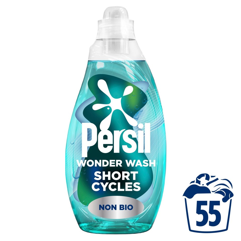 Persil Wonder Wash Non Bio Liquid Detergent Speed Clean 55 Wash ...