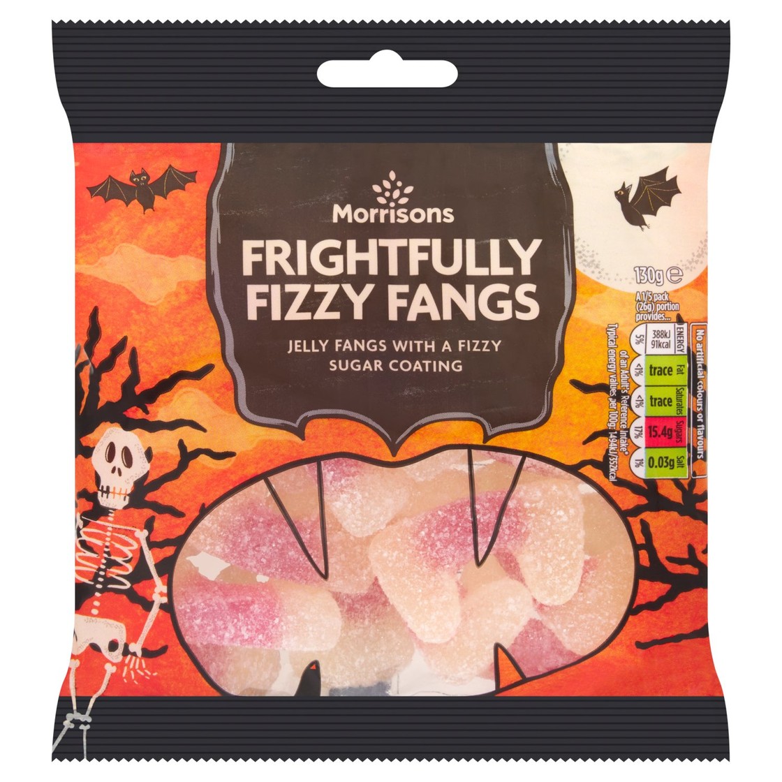 Morrisons Frightfully Fizzy Fangs Halloween Sweets 130g - Morrisons ...