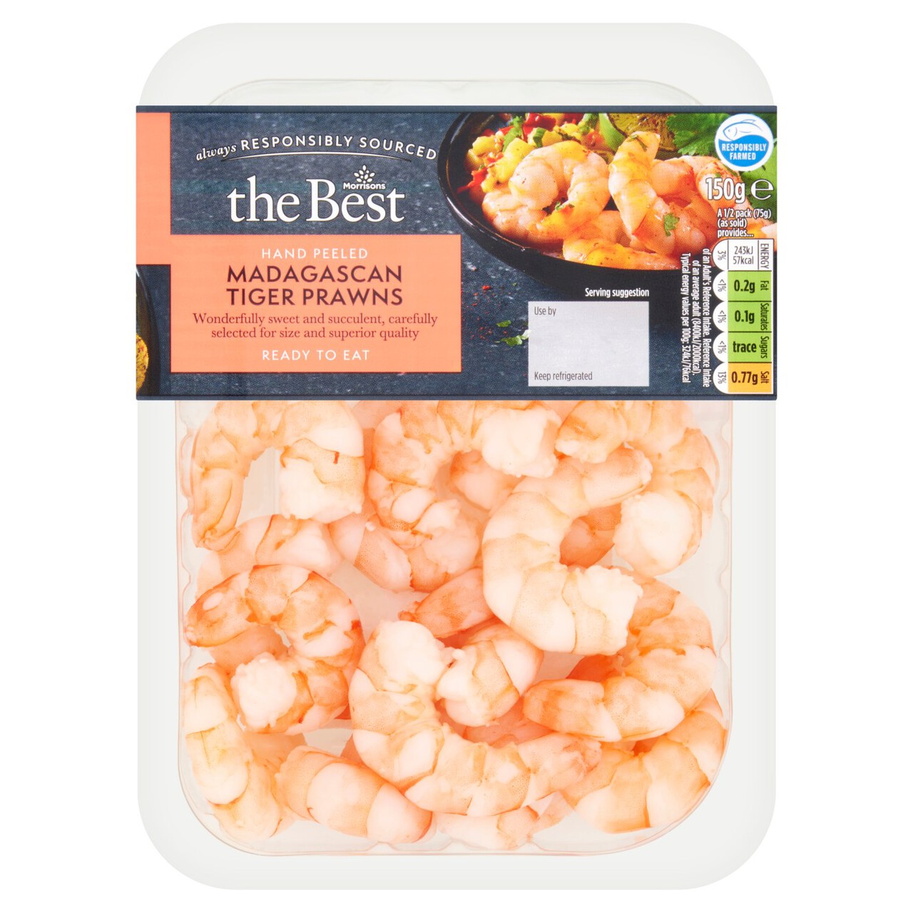 Morrisons The Best Madagascan Tiger Prawns 150g - Morrisons Online ...