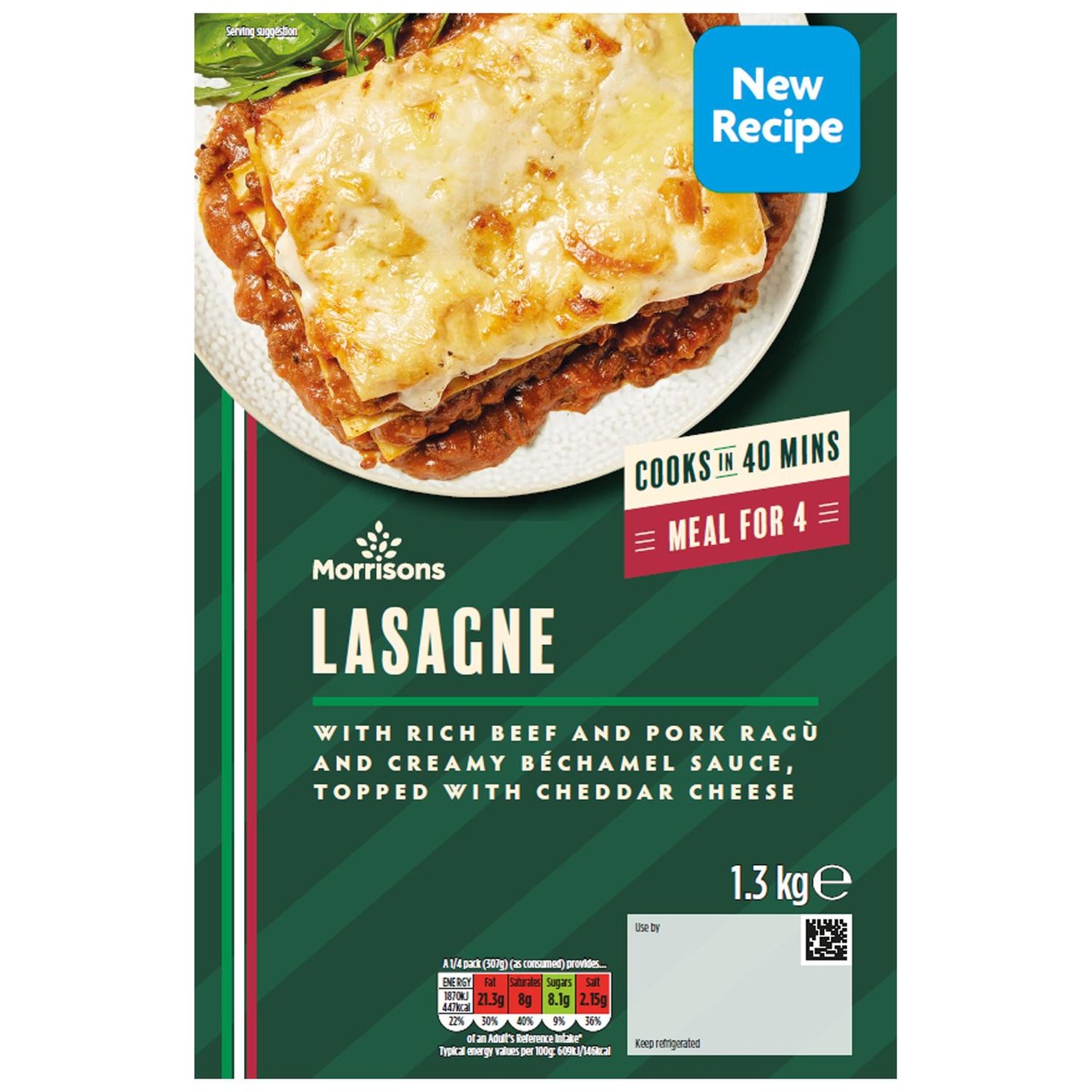Morrisons Italian Beef Lasagne 1.3kg - Morrisons Online Groceries & Offers
