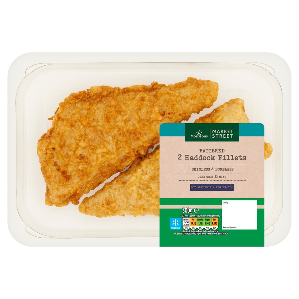 Morrisons 2 Battered Haddock Fillets - Morrisons Online Groceries & Offers