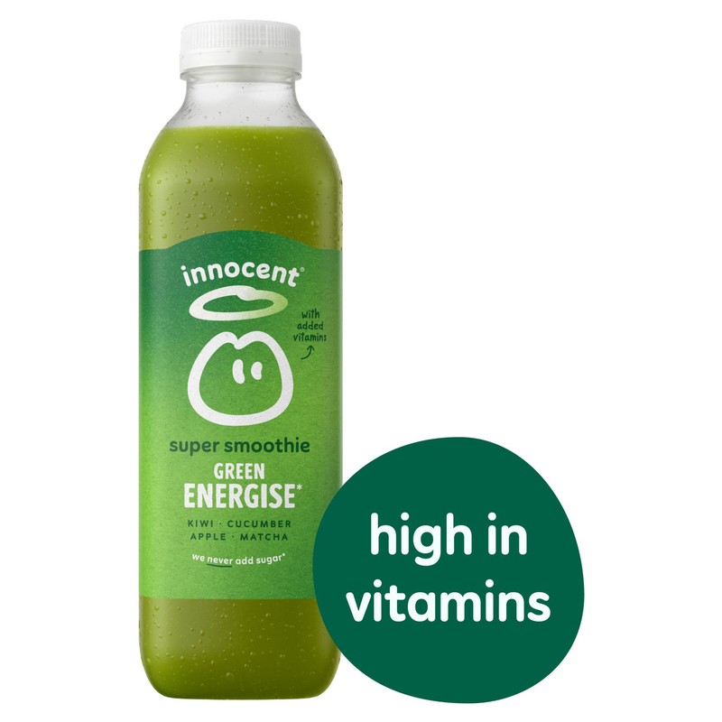 Innocent Green Energise, Kiwi & Cucumber Super Smoothie 750ml ...