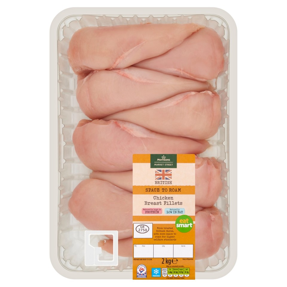 Morrisons British Chicken Breast Fillets 2KG - Morrisons Online ...