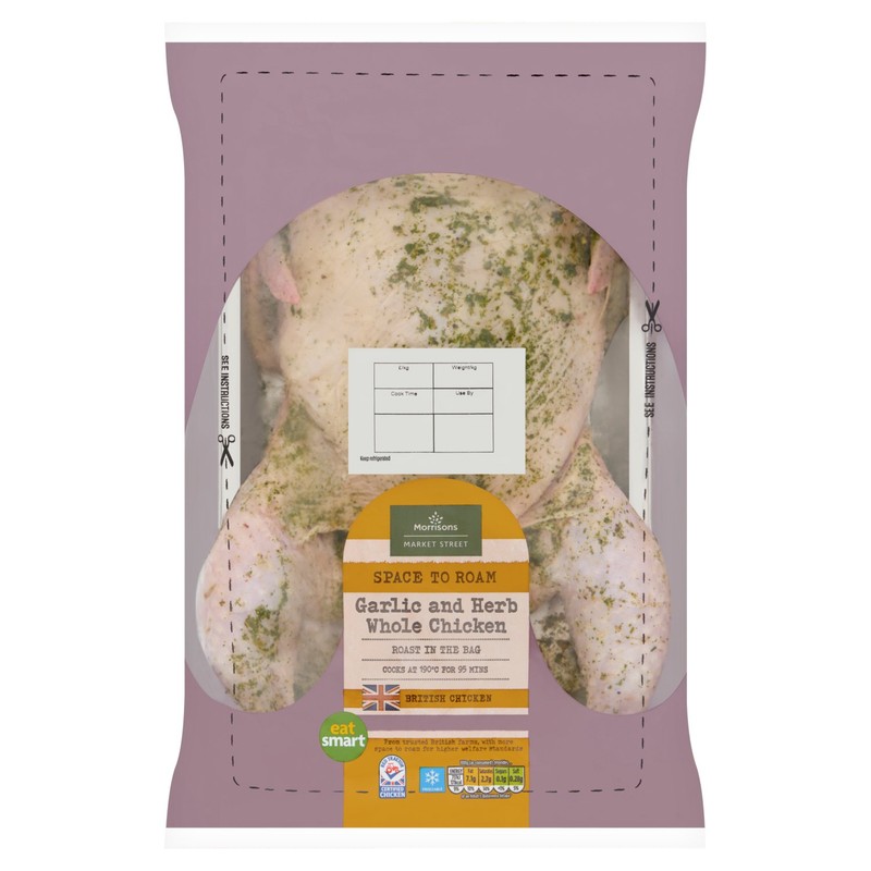 Morrisons Roast In The Bag Garlic & Herb Whole Chicken 1.6kg ...