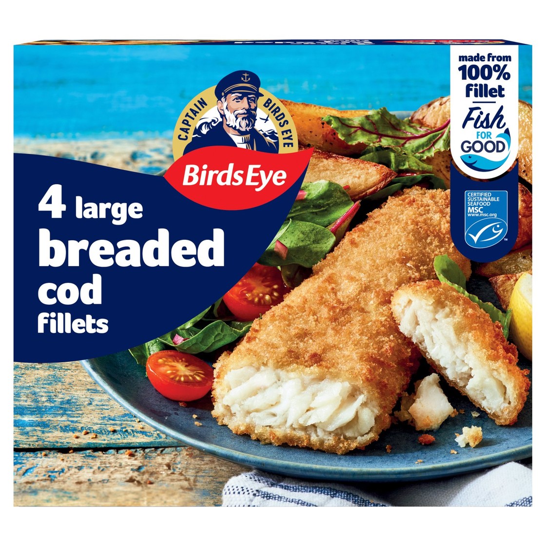Birds Eye 4 Breaded Cod Fish Fillets - Morrisons Online Groceries & Offers