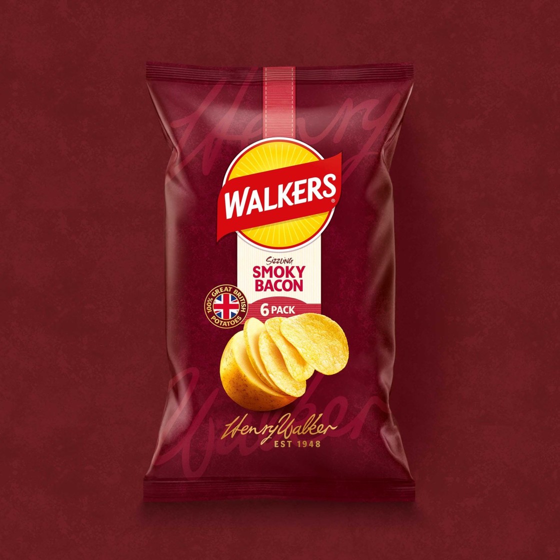 Walkers Crisps Smoky Bacon 6x25g - Morrisons Online Groceries & Offers