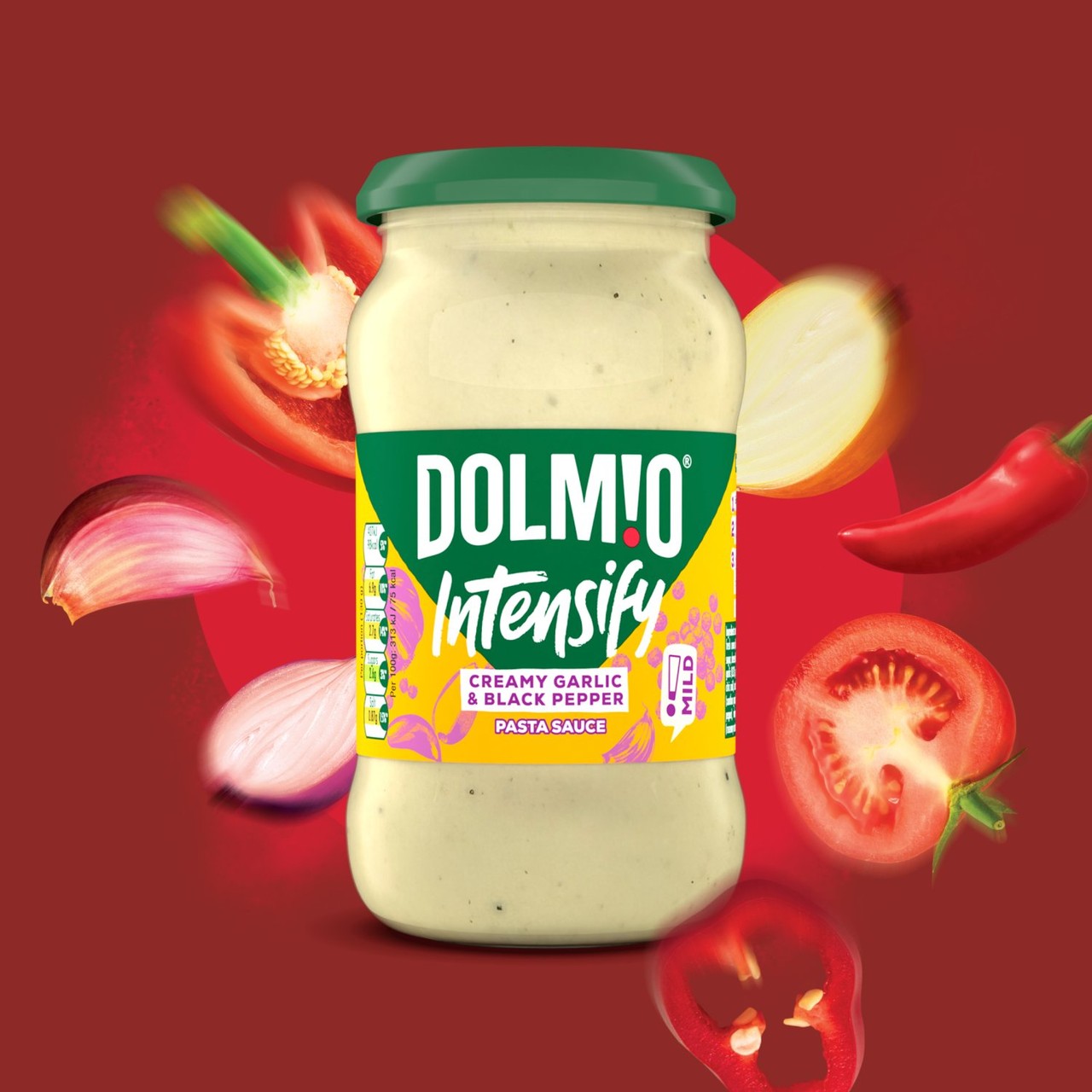 Dolmio Intensify Mild Creamy Garlic & Black Pepper Pasta Sauce ...