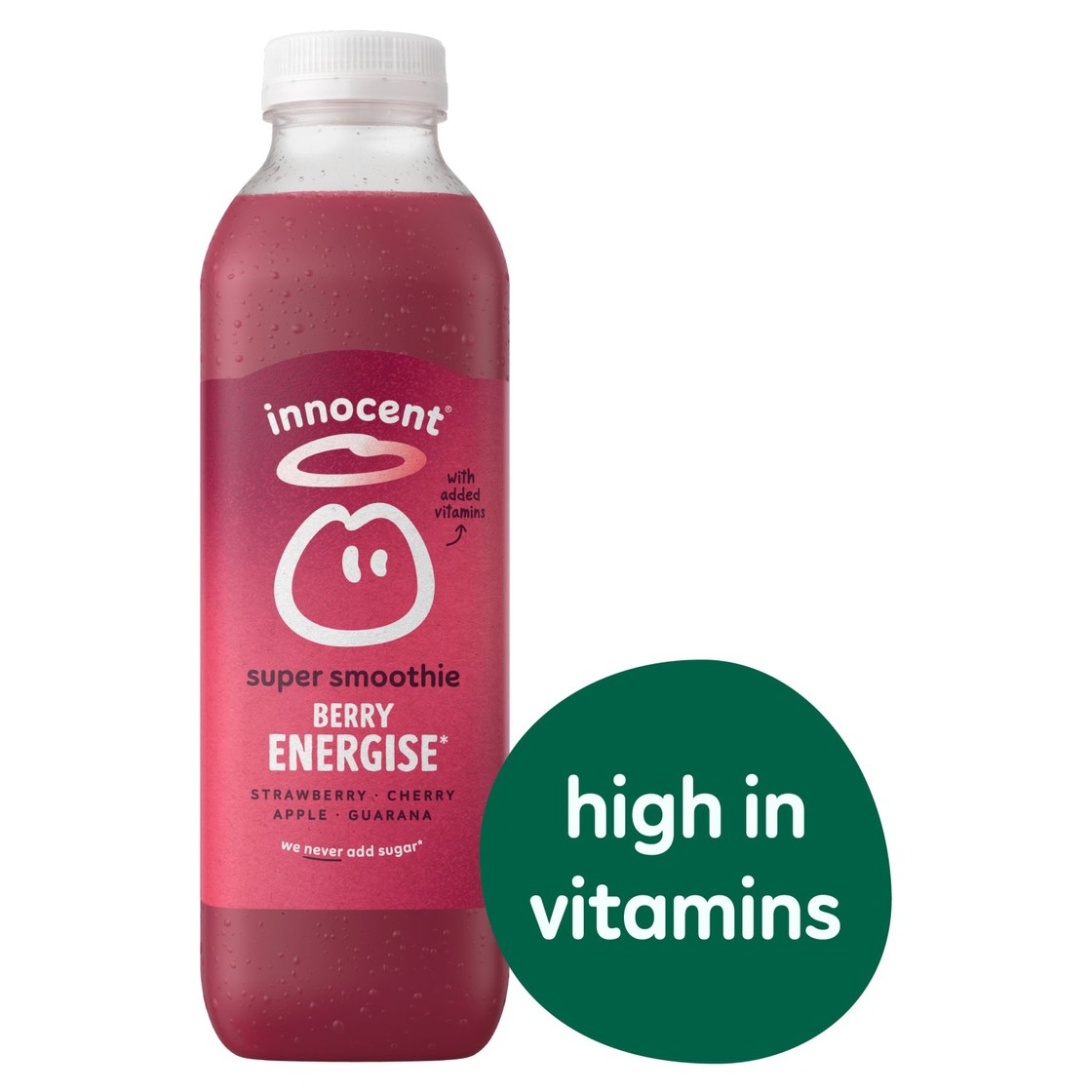 Innocent Berry Energise, Strawberry & Cherry Super Smoothie 750ml ...