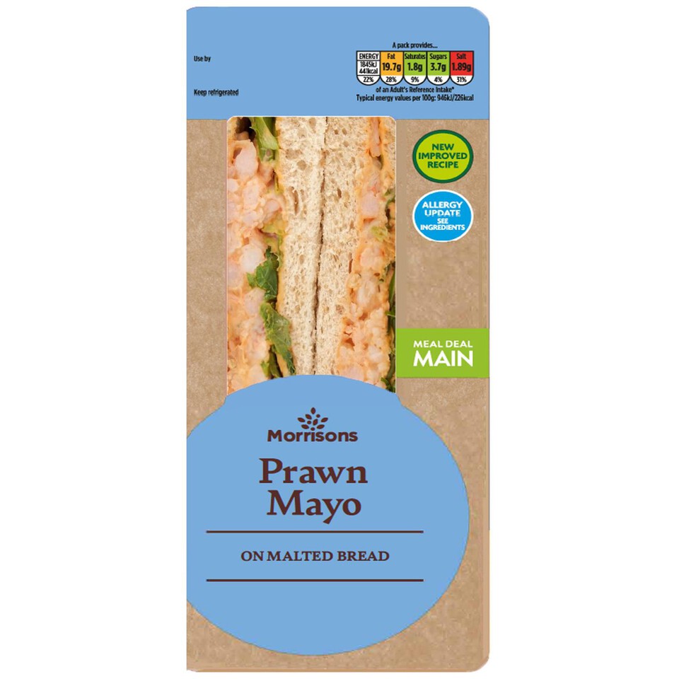 Morrisons Prawn Mayo Sandwich - Morrisons Online Groceries & Offers