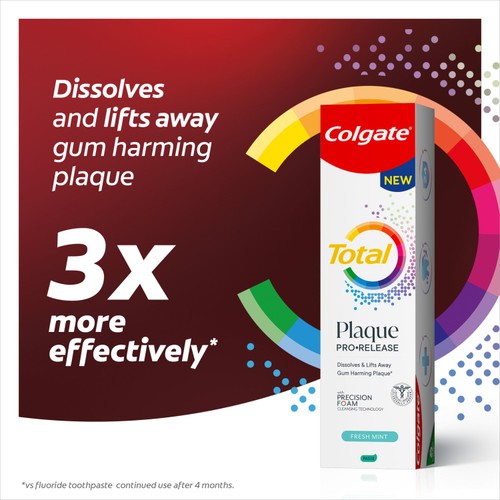 Colgate Total Plaque Pro Release Fresh Mint Toothpaste - Morrisons ...