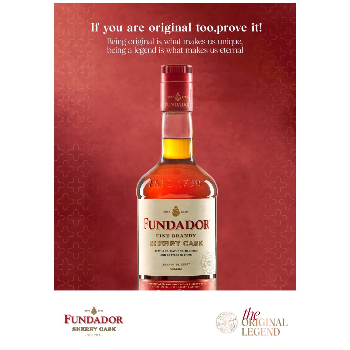 Fundador Fine Brandy Sherry Cask 1L - Morrisons Online Groceries & Offers