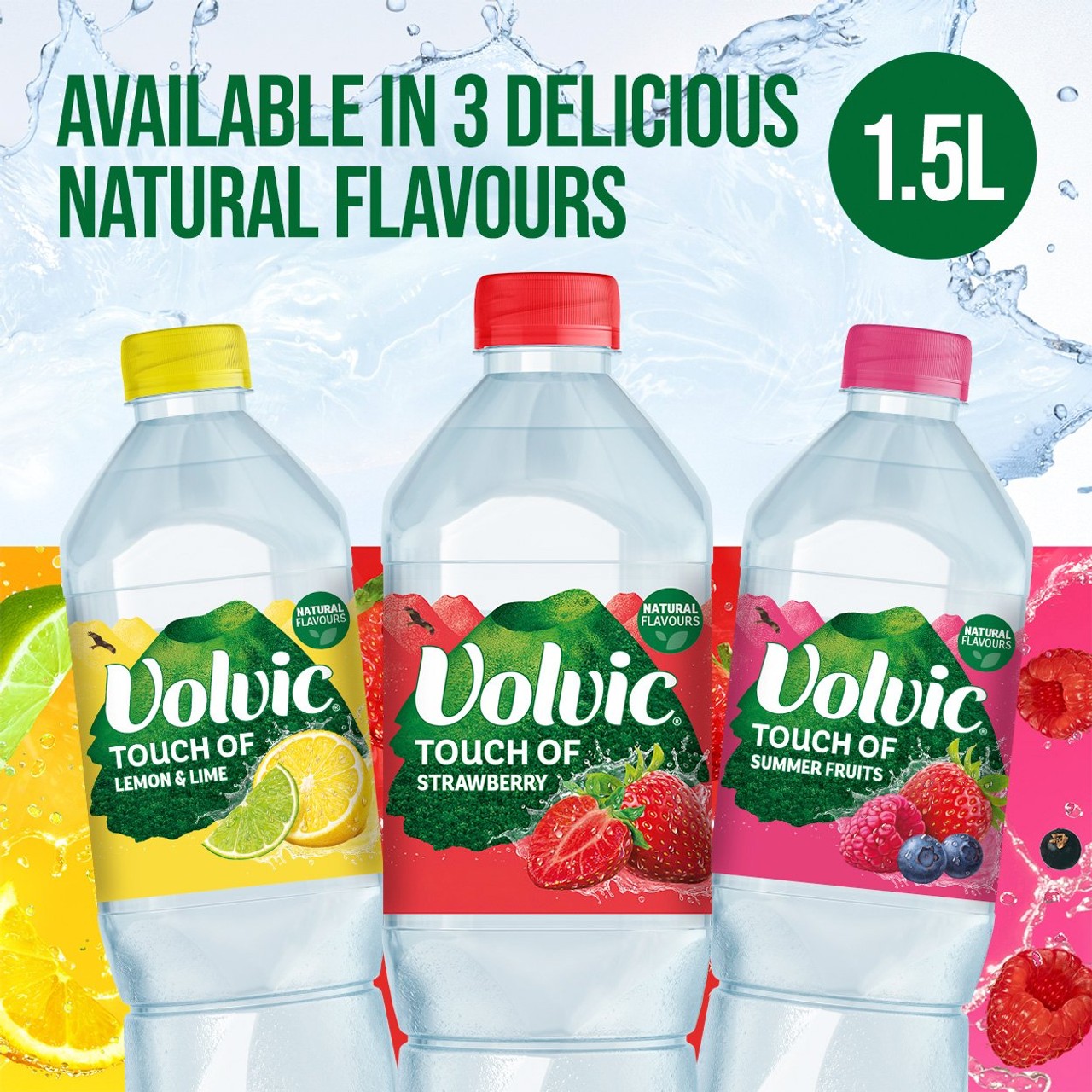 Volvic Touch of Fruit Strawberry Natural Flavoured Water - Morrisons ...