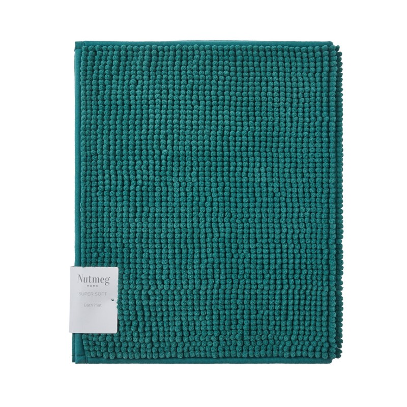 Nutmeg Home Supersoft Bath Mat Green - Morrisons Online Groceries & Offers