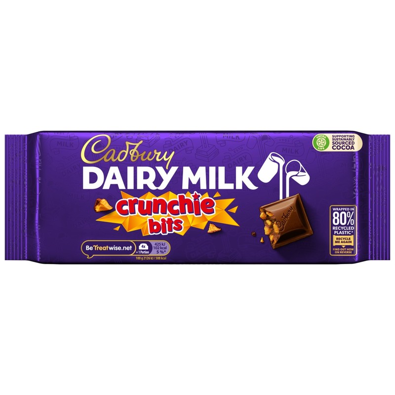 Cadbury Dairy Milk Crunchie Bits Chocolate Bar - Morrisons Online ...