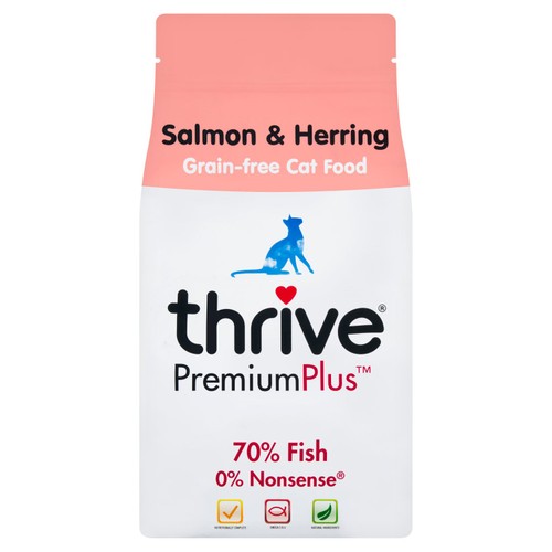 Thrive PremiumPlus Salmon & Herring Grain-Free Complete Cat Food 1.5kg - Morrisons Online ...