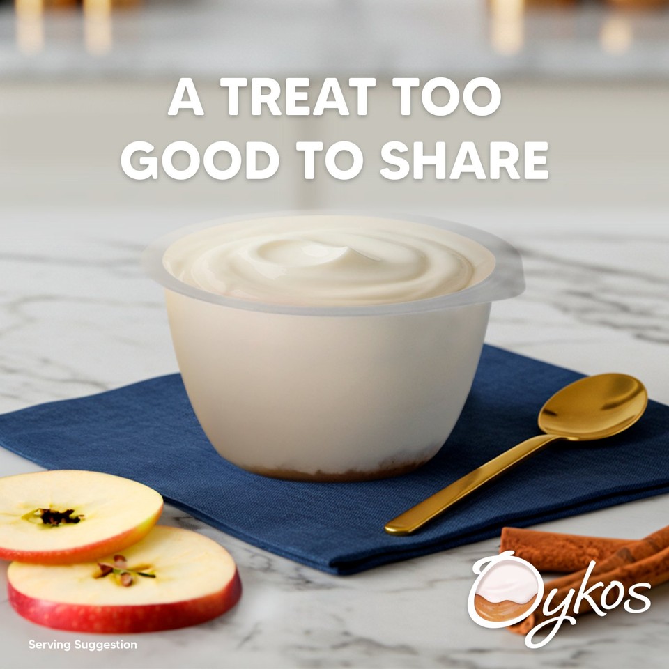 Oykos Temptations Apple & Cinnamon Greek Style Yoghurt 2x110g ...