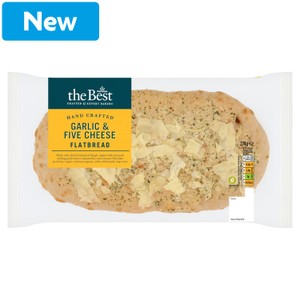 Morrisons The Best 5 Cheese & Garlic Flatbread 274g - Morrisons Online ...