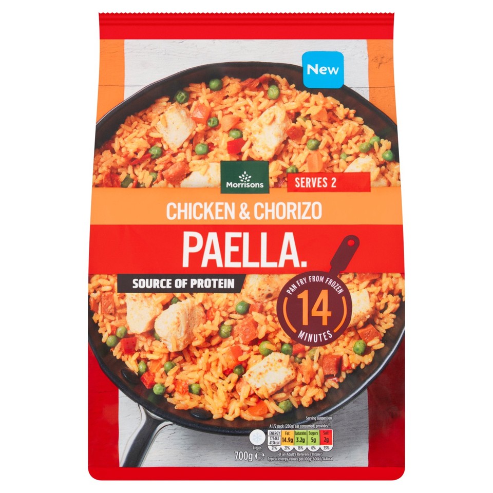 Morrisons Chicken & Chorizo Paella 700g - Morrisons Online Groceries ...