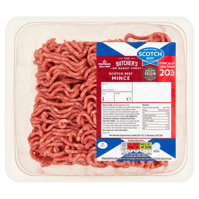 Morrisons Scotch Minced Beef 20% Fat - Morrisons Online Groceries & Offers