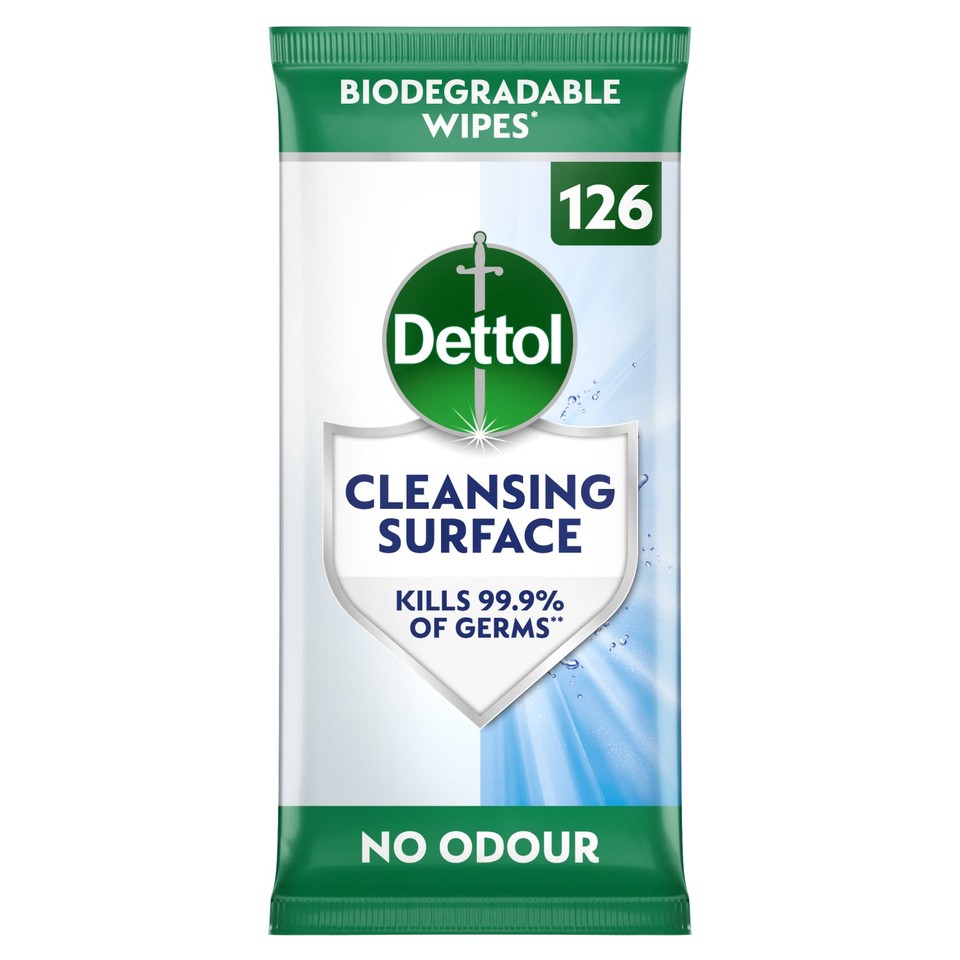 Dettol Anti-Bac Surface Wipes Original 126 Pack - Morrisons Online ...