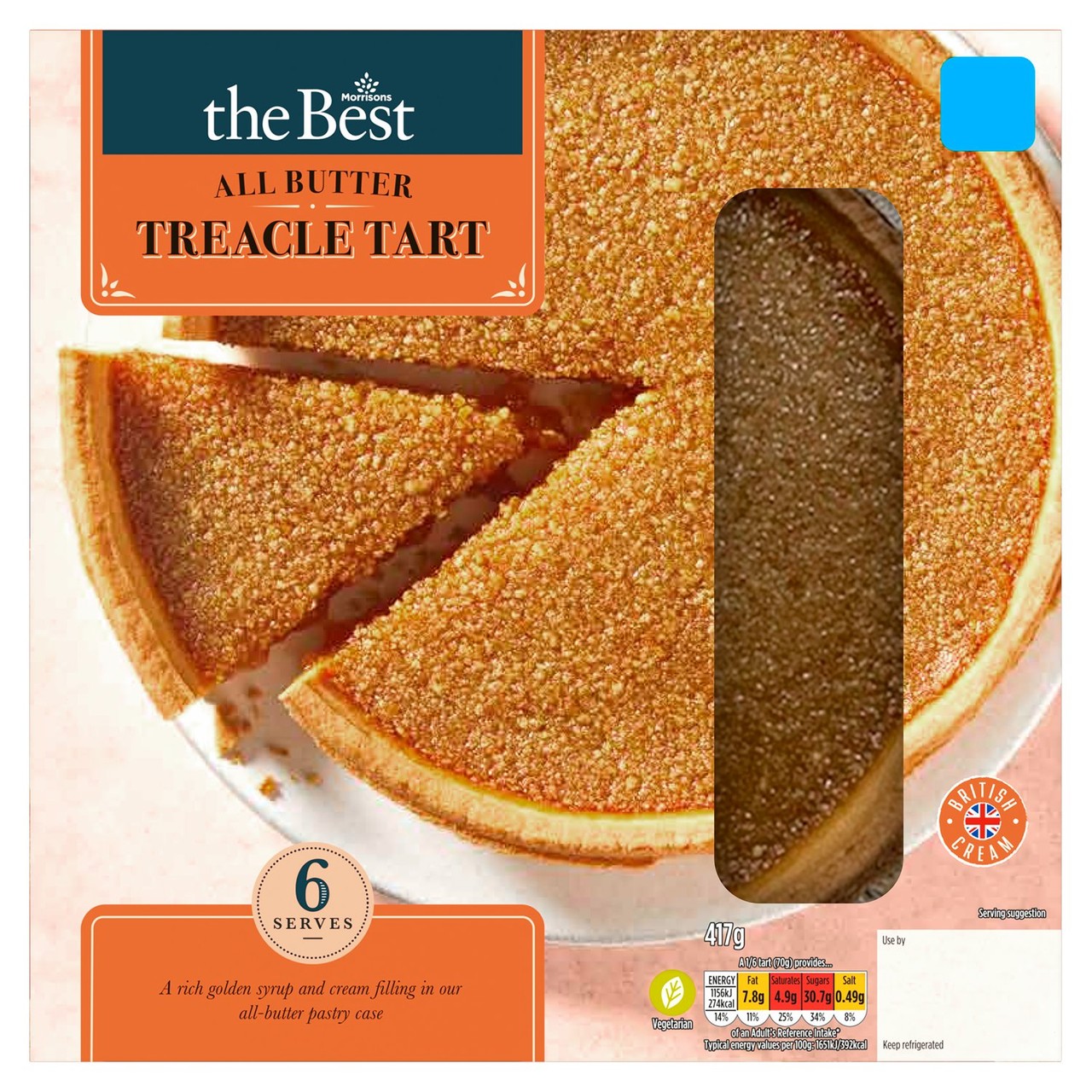 Morrisons The Best Treacle Tart 417g - Morrisons Online Groceries & Offers