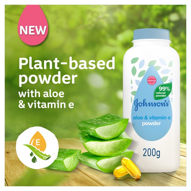 Johnsons Baby Aloe & Vitamin E Natural Powder - Morrisons Online ...