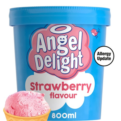 Angel Delight Ice Cream Tub Strawberry Soft Serve 800ml - Morrisons ...