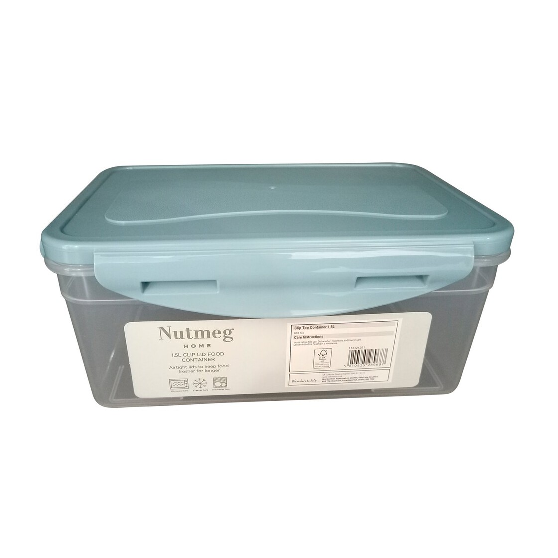 Nutmeg Home Rectangular Clip Top Container 1500ml - Morrisons Online ...