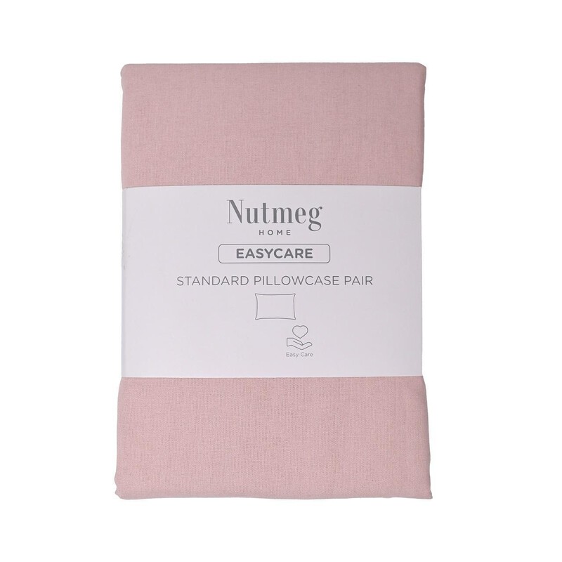 Nutmeg Easycare Pink Standard Pillowcases - Morrisons Online Groceries ...