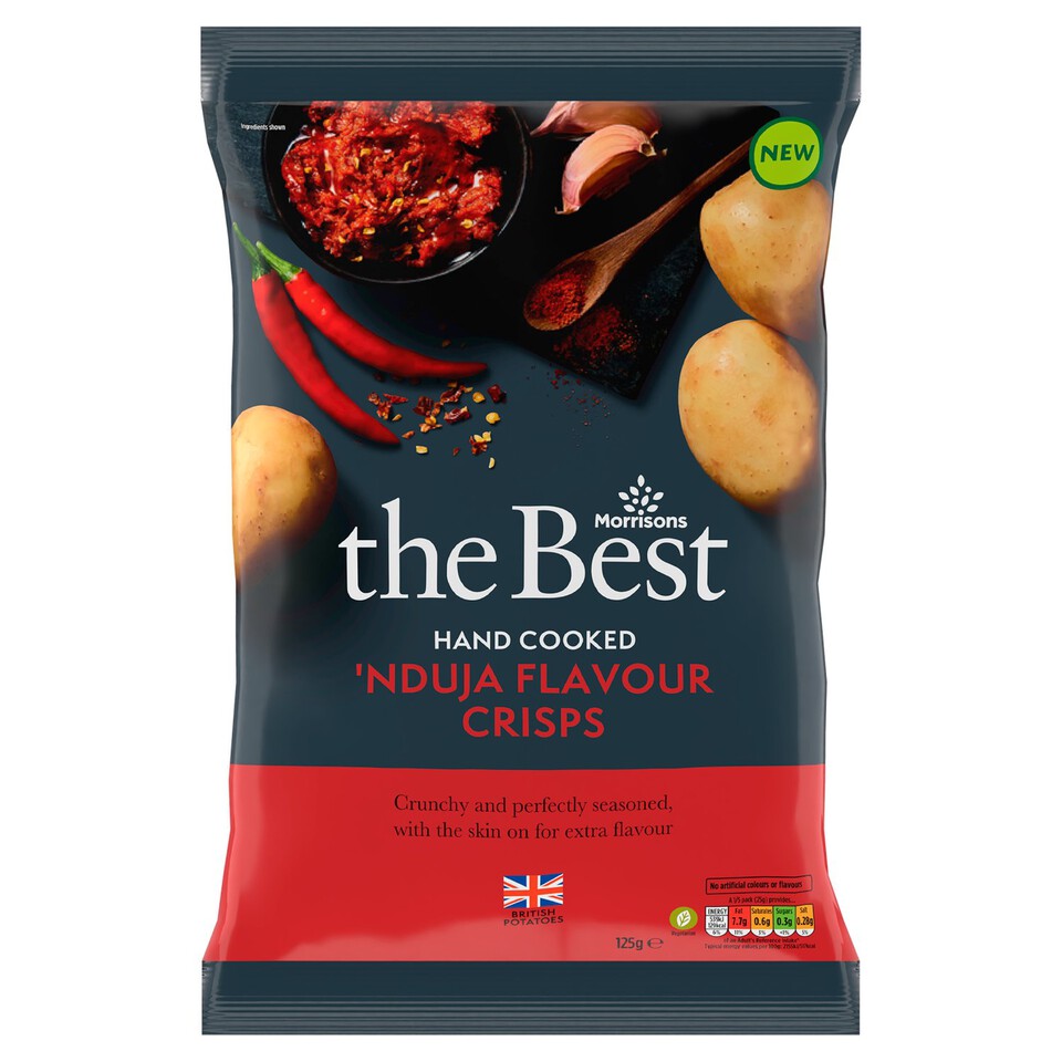 Morrisons The Best Spicy 'Nduja Crisps 125g - Morrisons Online Groceries & Offers
