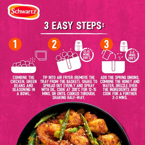 Schwartz Air Fry Honey & Garlic Chicken Recipe Mix - Morrisons Online ...