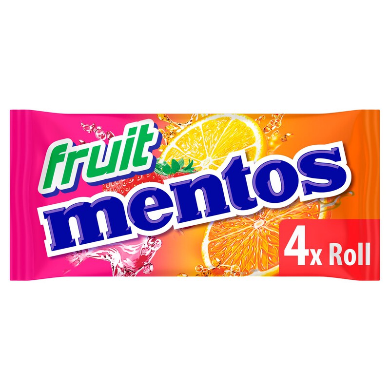 Mentos Fruit Sweets 4 pack - Morrisons Online Groceries & Offers
