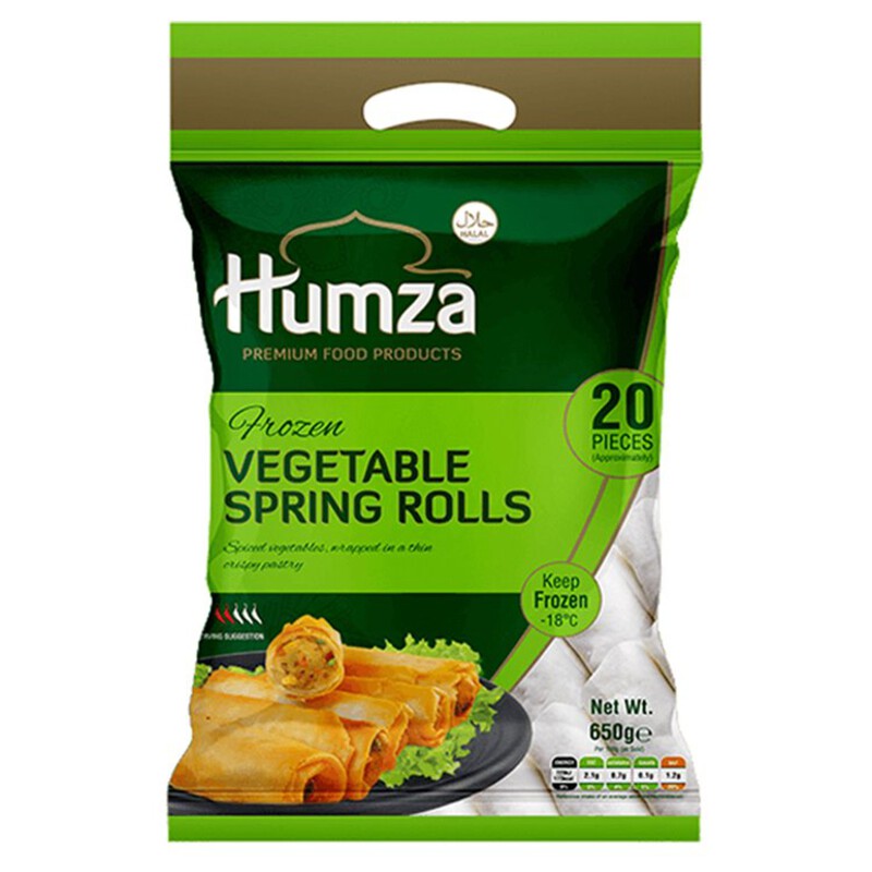Humza 20 Piece Frozen Vegetable Spring Rolls 650g - Morrisons Online ...