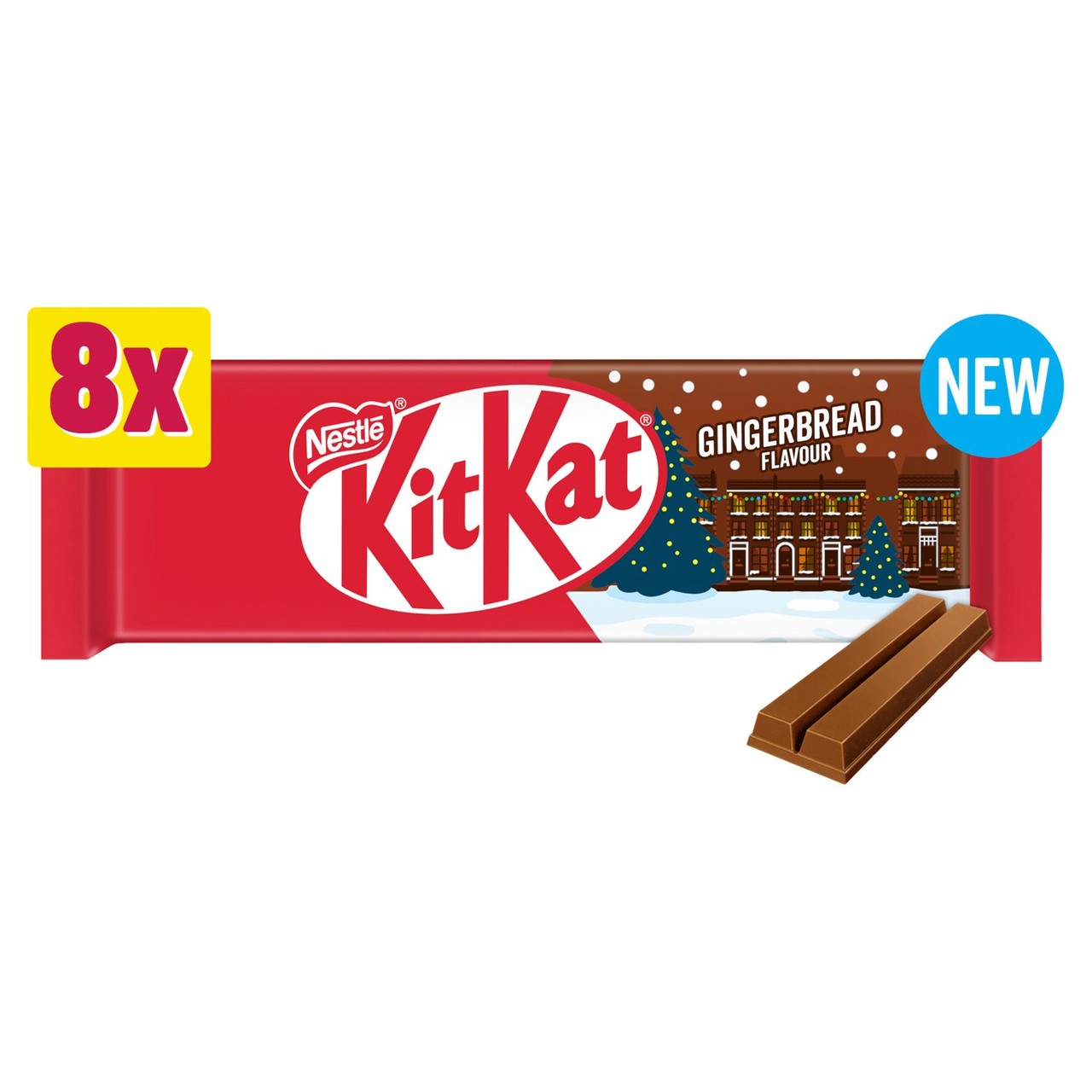 KitKat 2 Finger Gingerbread 8pk 165.6g - Morrisons Online Groceries ...