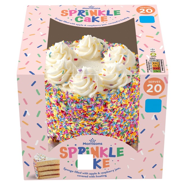 Morrisons Sprinkle Celebration Cake - Serves 20 - Morrisons Online ...