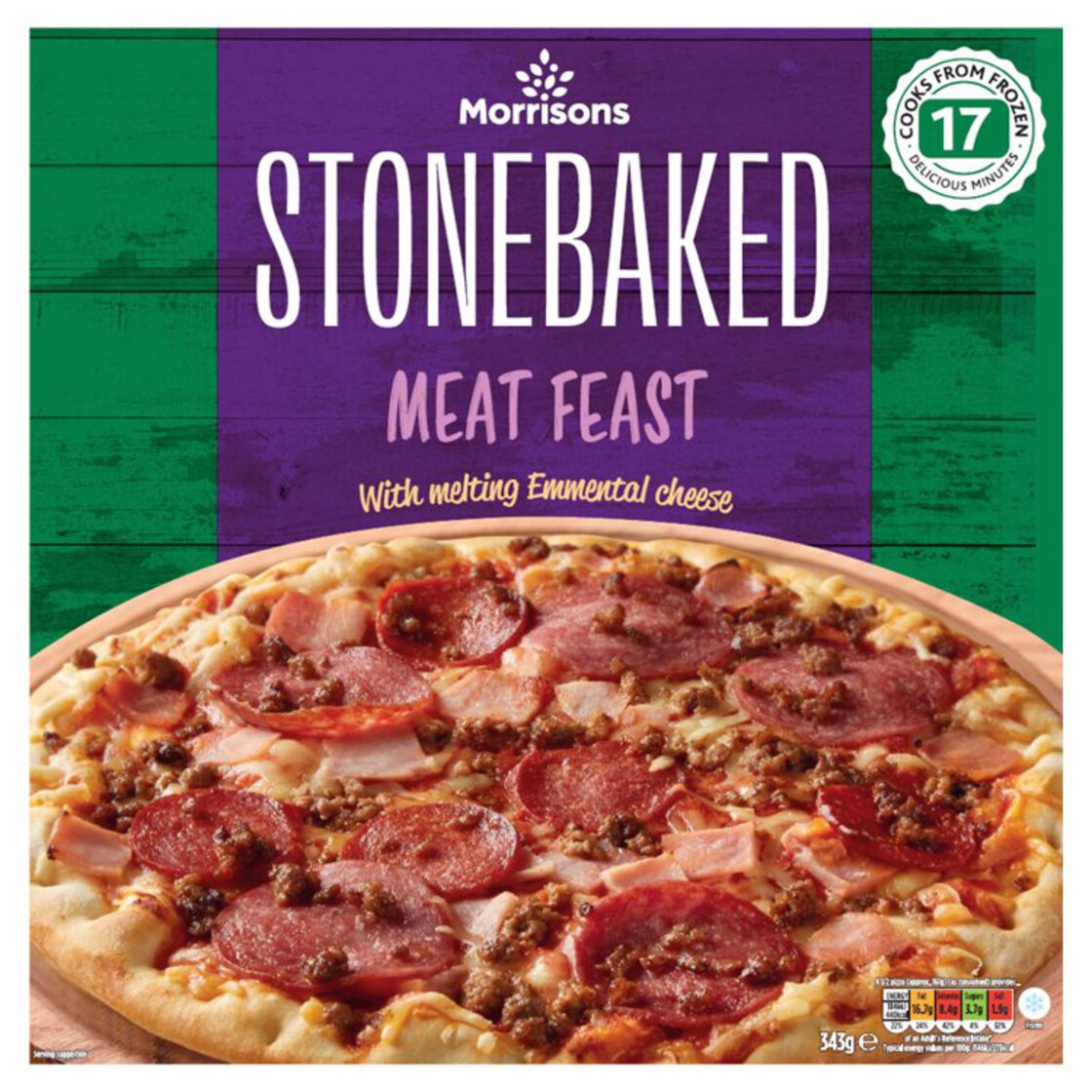 Morrisons Stonebaked Meat Feast Pizza - Morrisons Online Groceries & Offers