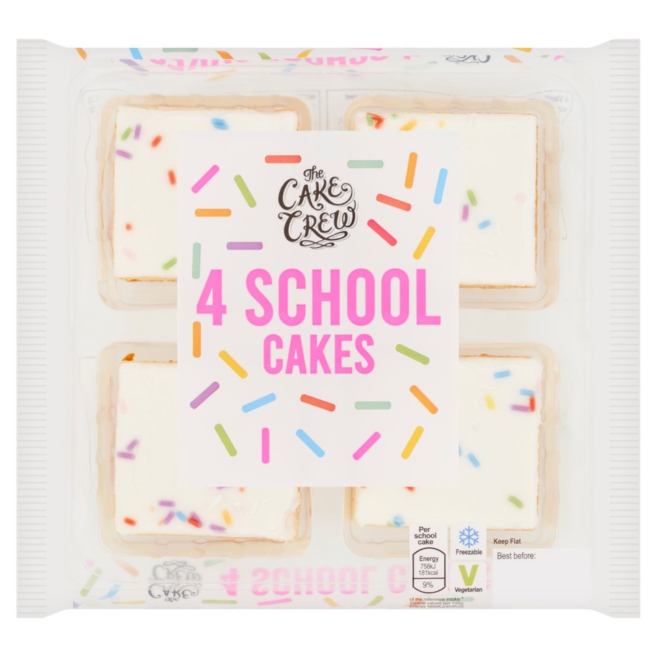 Cake Crew School Cakes 4 Pack - Morrisons Online Groceries & Offers