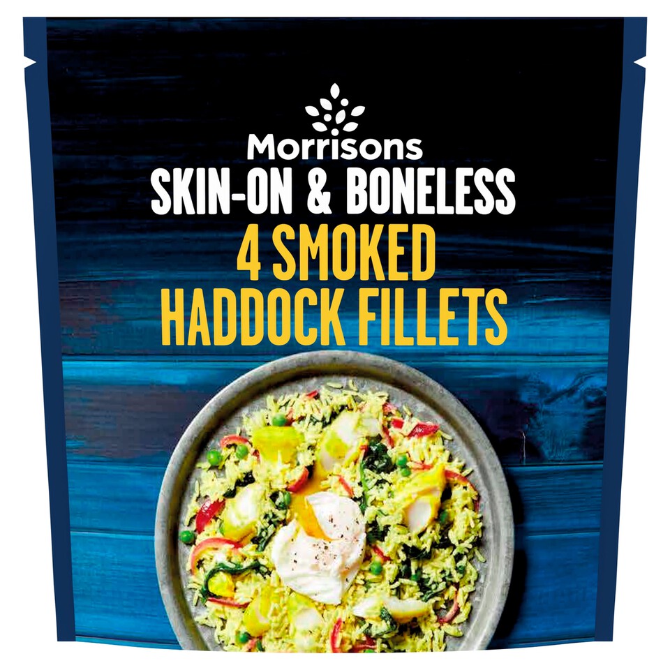 Morrisons Skin on & Boneless 4 Smoked Haddock Fillets - Morrisons ...