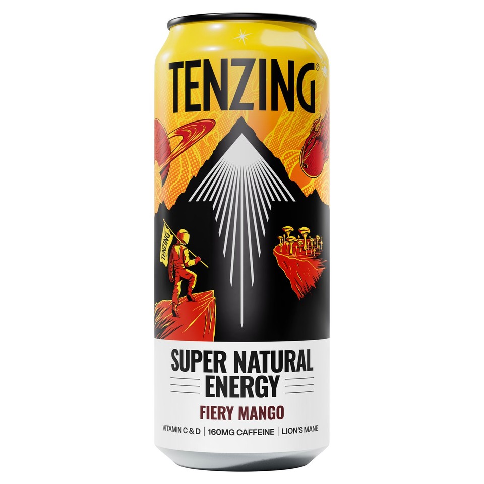 Tenzing Super Natural Energy Fiery Mango 500ml - Morrisons Online ...