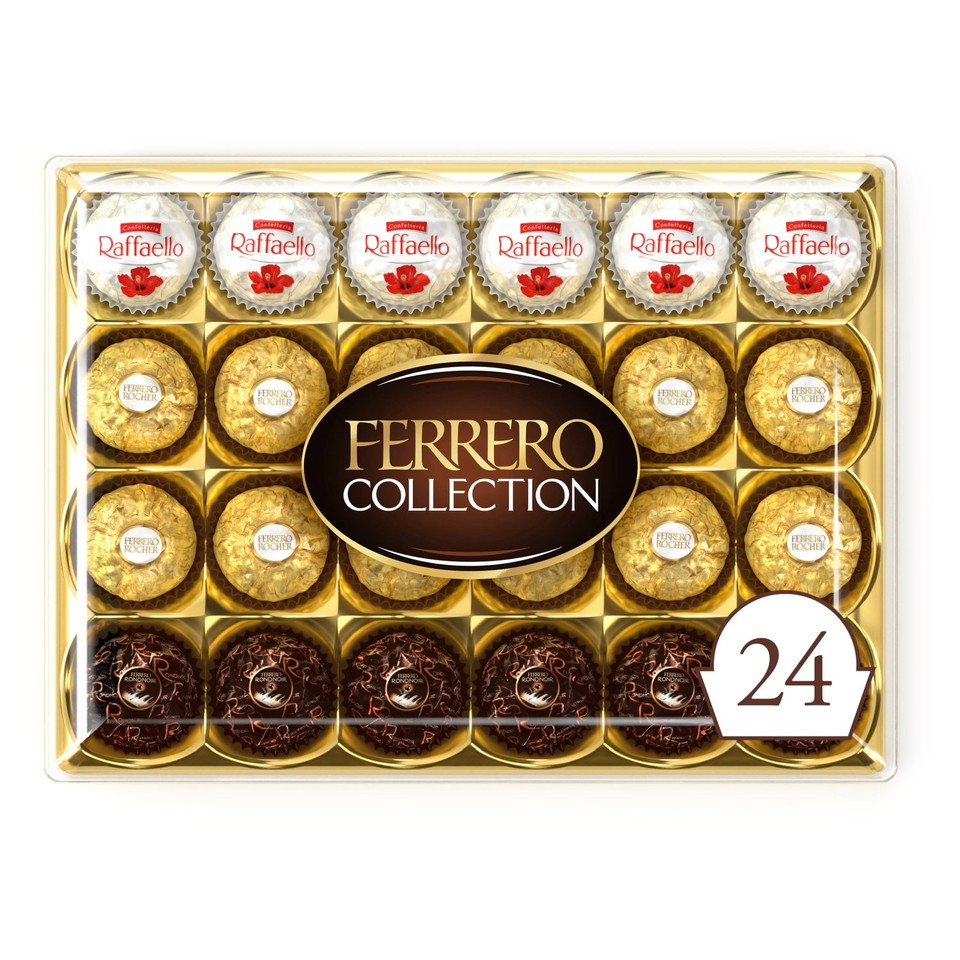 Ferrero Rocher Collection Chocolate Pralines Gift Box 24 Pieces ...