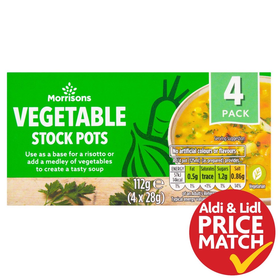 Morrisons Vegetable Stock Pots - Morrisons Online Groceries & Offers