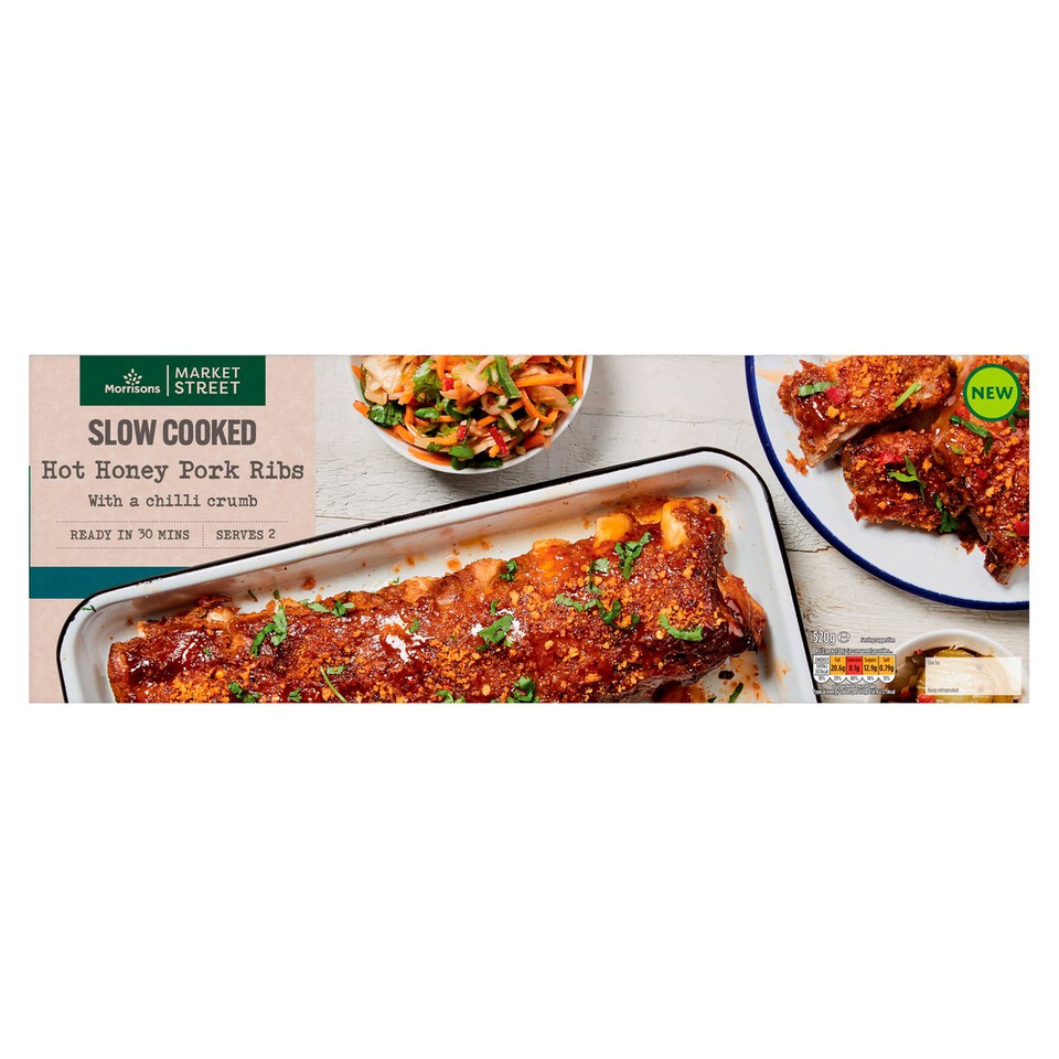 Morrisons Slow Cooked Hot Honey Pork Ribs - Morrisons Online Groceries ...